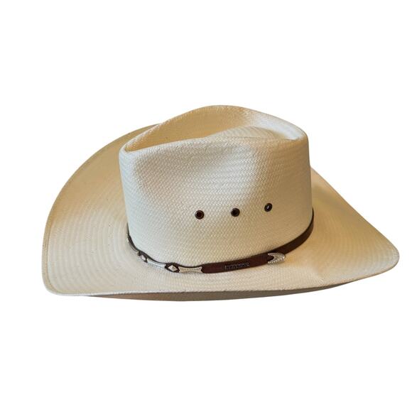 Stetson | Accessories | Stallion By Stetson Straw Cowboy Hat Western ...